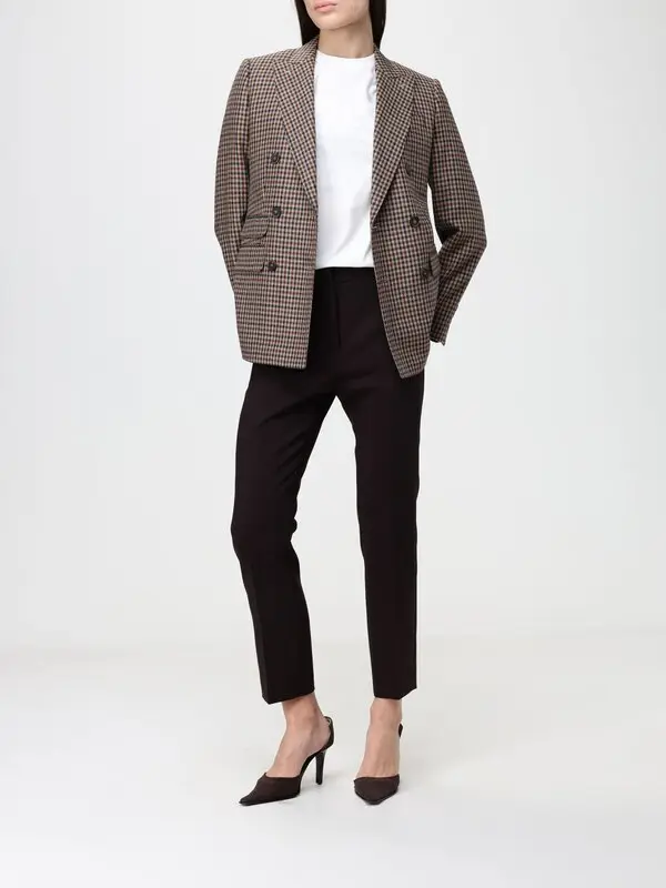Max Mara Acino Slim Fit Stretch Wool Trousers - Ebony