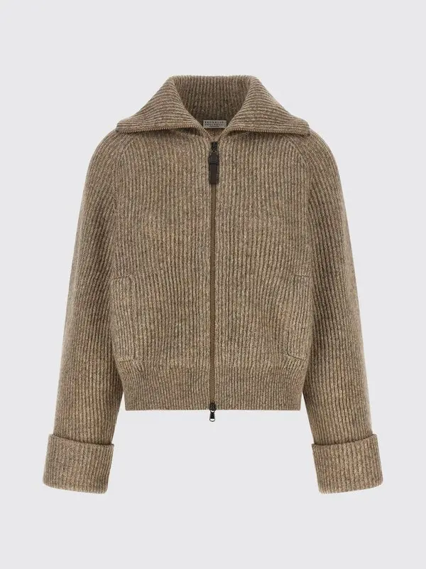 Brunello Cucinelli Ribbed Zip-up Sweater