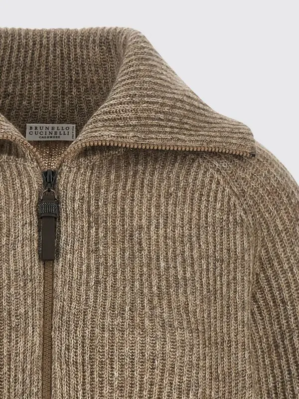 Brunello Cucinelli Ribbed Zip-up Sweater