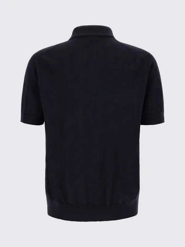 Dolce & Gabbana Embroidered Logo Virgin Wool Knit Polo Shirt
