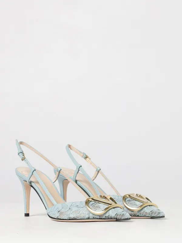 Valentino Garavani High Heel Slingback Shoes - Blue
