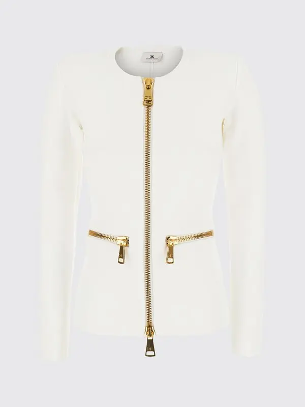 Elisabetta Franchi Viscose Cardigan - Ivory