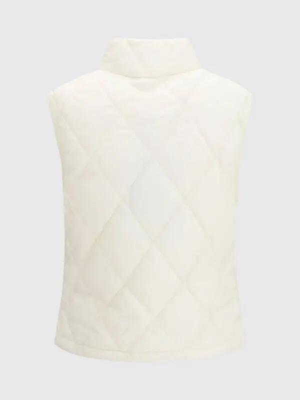 Burberry Quilted Zip-up Vest With Signature Check Trim