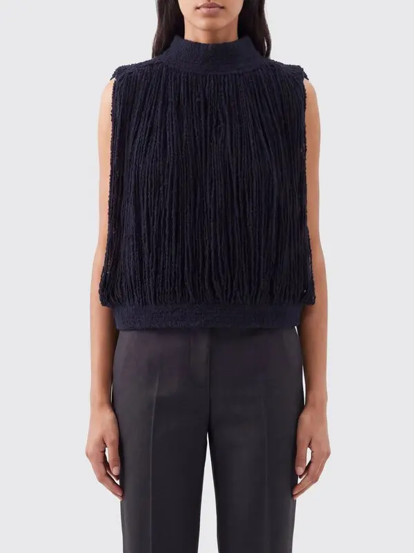 Fabiana Filippi Textured Mock Neck Sweater - Blue