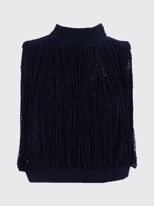 Fabiana Filippi Textured Mock Neck Sweater - Blue