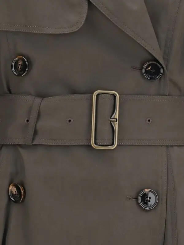 Burberry Double Breasted Belted Trench Coat