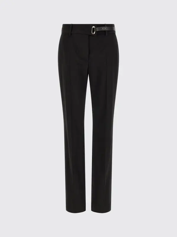 Sportmax Mid-rise Skinny Fit Crêpe Trousers With Hem Slits