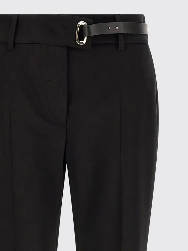 Sportmax Mid-rise Skinny Fit Crêpe Trousers With Hem Slits