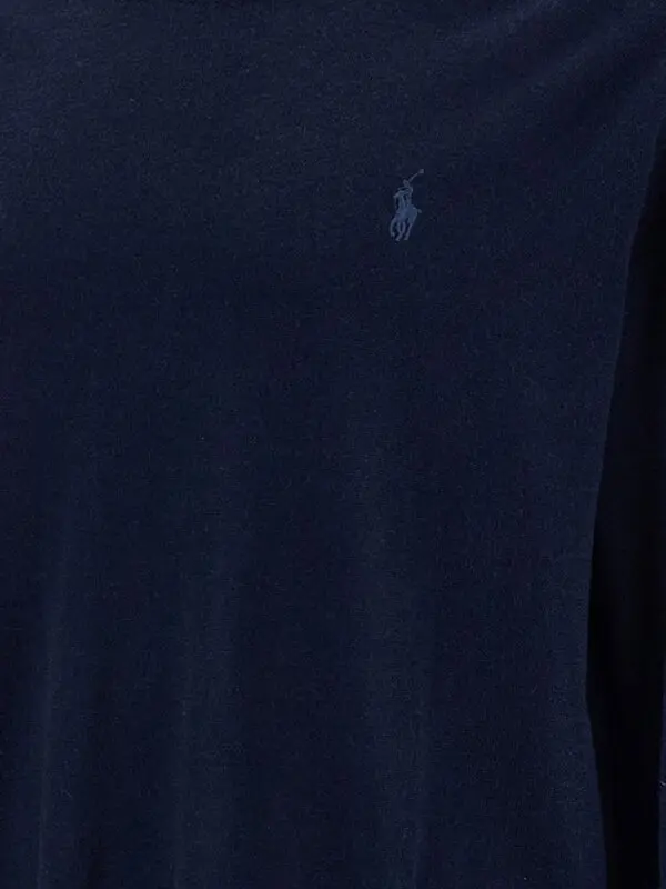Polo Ralph Lauren Crewneck Cotton Jumper With Contrast Pony Logo Embroidery
