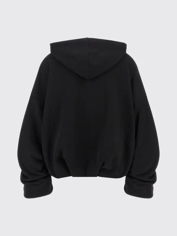 Dries Van Noten Oversized Zip-up Hoodie With Balloon Sleeves - Black