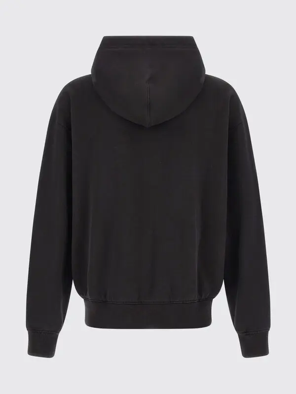 Dolce & Gabbana Zip-up Cotton Sweatshirt With Logo - Black