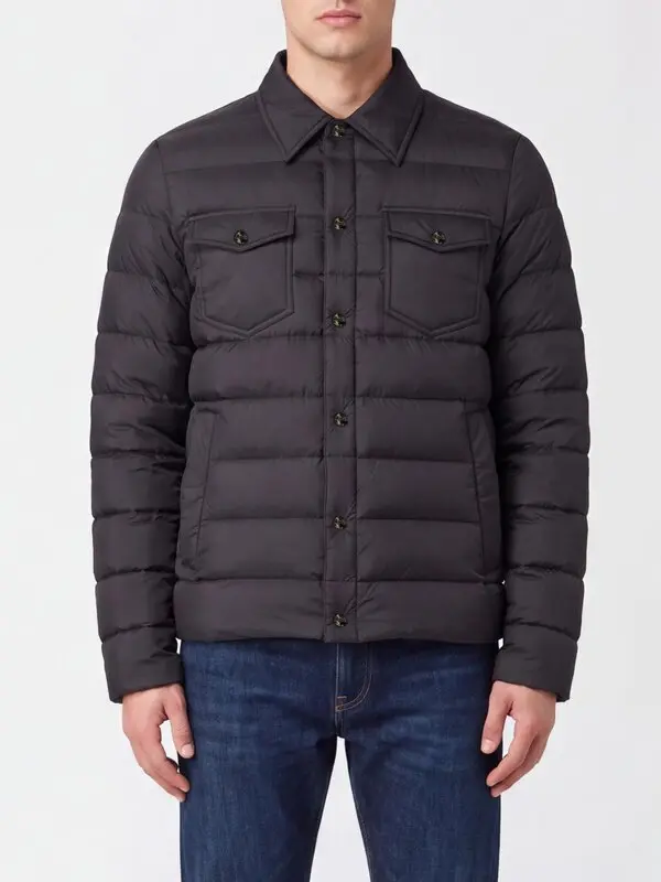 Herno Short Quilted Nylon Puffer Jacket - Charcoal