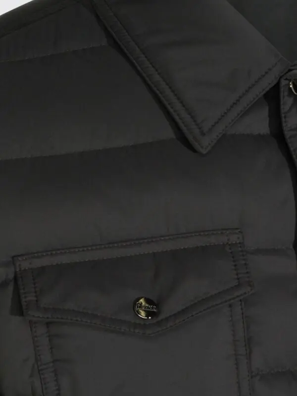 Herno Short Quilted Nylon Puffer Jacket - Charcoal