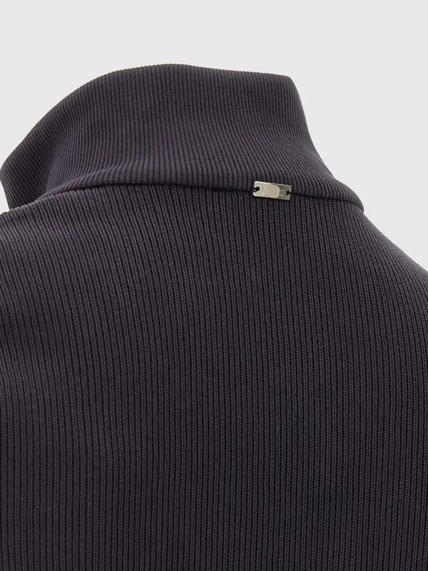 Herno Cotton Bomber Jacket With High Neck And Button Closure