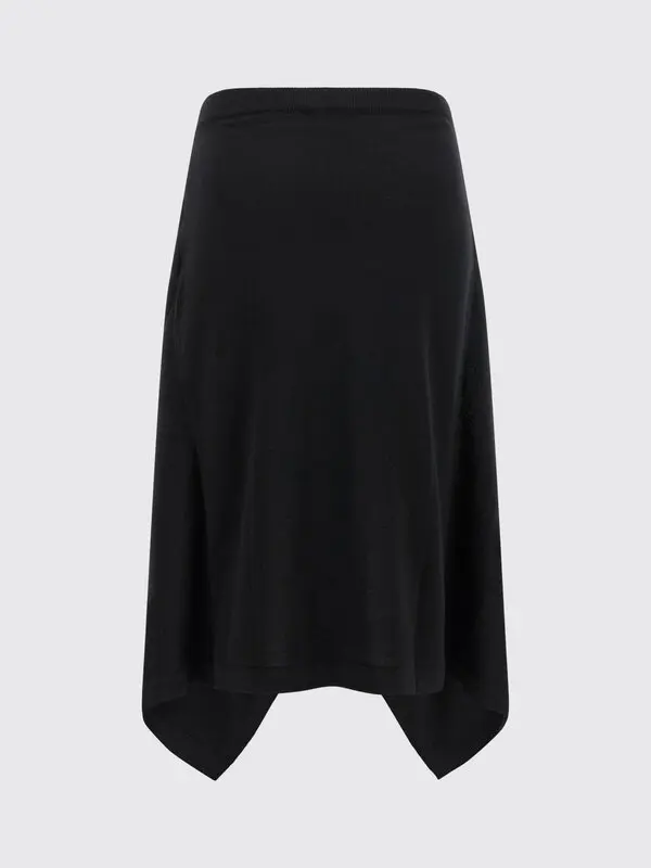 LEMAIRE High-waisted Asymmetrical Midi Skirt In Wool-blend Knit