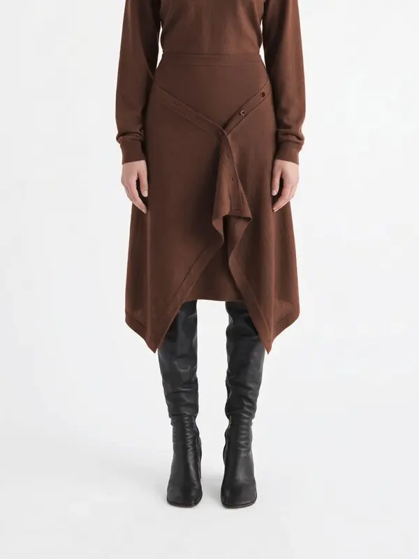 LEMAIRE Midi Skirt - Brown