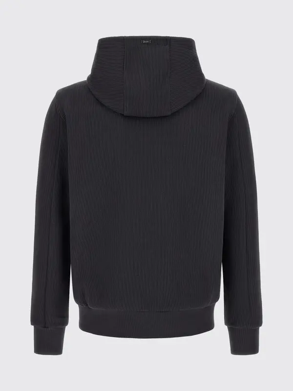 Herno Hooded Relaxed Fit Bomber Jacket In Cotton And Nylon