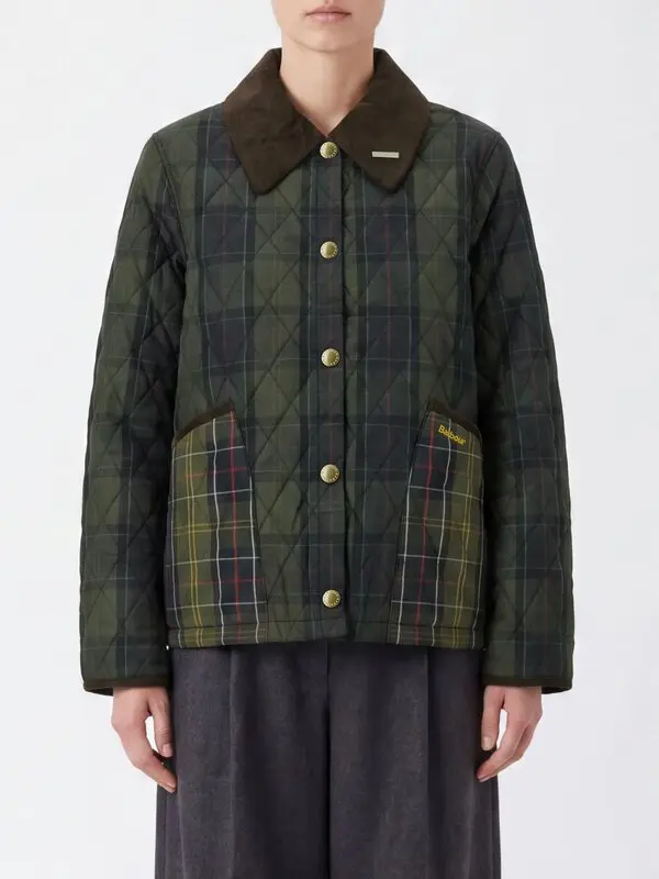 Barbour Tartan Quilted Heritage Liddesdale Jacket With Velvet Collar