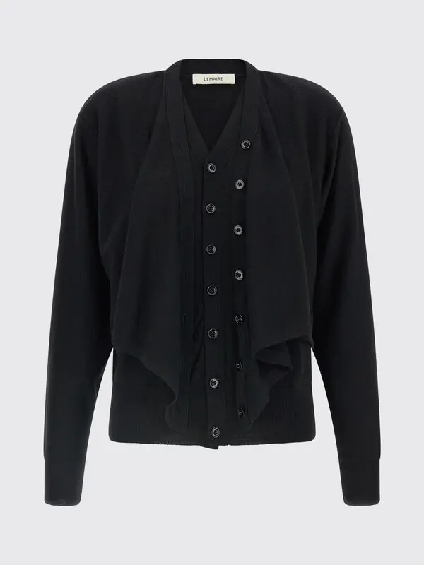 LEMAIRE V-neck Wool Blend Cardigan