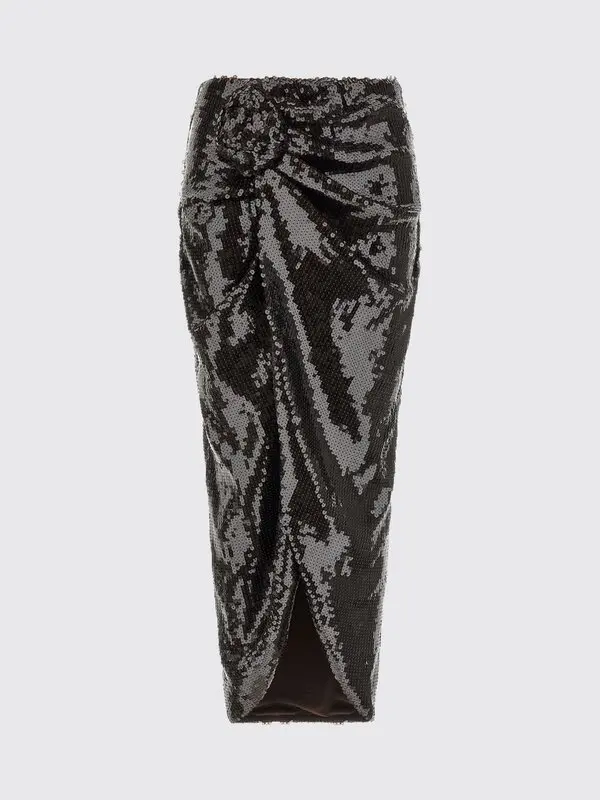 ROTATE BY BIRGER CHRISTENSEN High-waisted Midi Pencil Skirt With Sequins And Front Slit