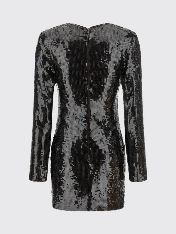 ROTATE BY BIRGER CHRISTENSEN Long-sleeved Sheath Mini Dress With Floral Appliqu