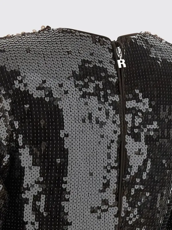 ROTATE BY BIRGER CHRISTENSEN Long-sleeved Sheath Mini Dress With Floral Appliqu