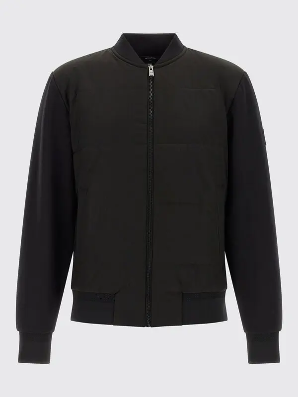 BOSS Quilted Cotton Blend Bomber Jacket - Black