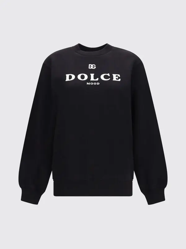 Dolce & Gabbana Cotton Crewneck Sweatshirt With Contrast Logo