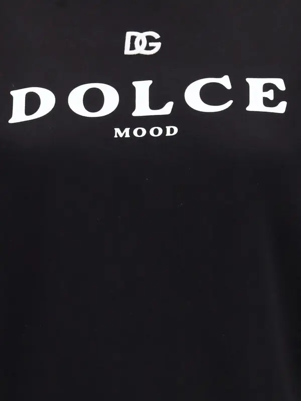 Dolce & Gabbana Cotton Crewneck Sweatshirt With Contrast Logo