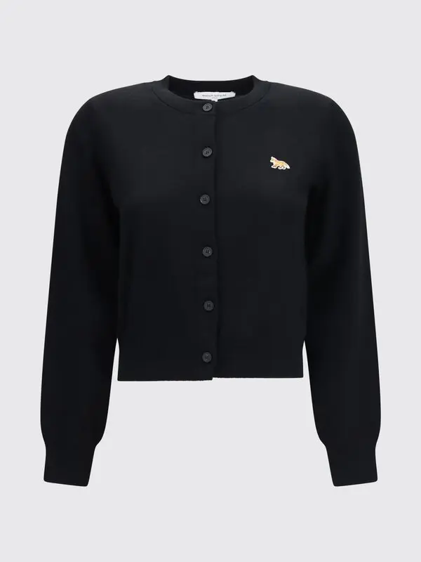 Maison Kitsuné Embroidered Cardigan - Black
