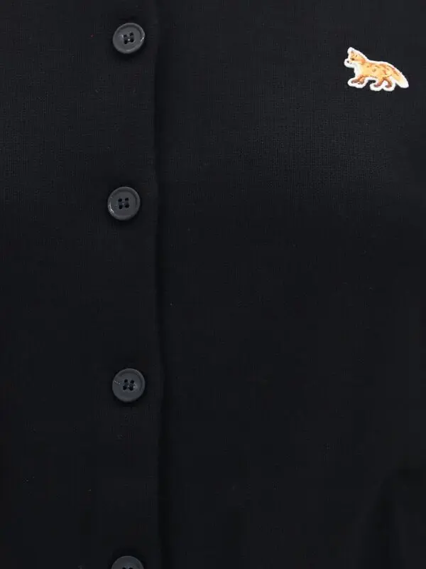 Maison Kitsuné Embroidered Cardigan - Black