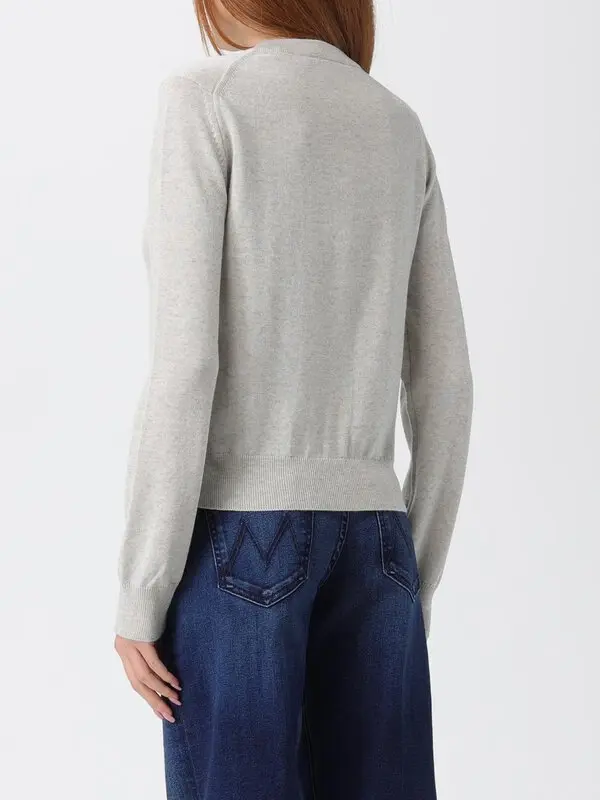 Maison Kitsuné Wool Crewneck Cardigan With Embroidered Logo