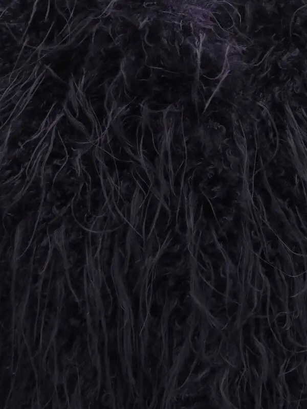 FORTE_FORTE Faux Fur V-neck Waistcoat