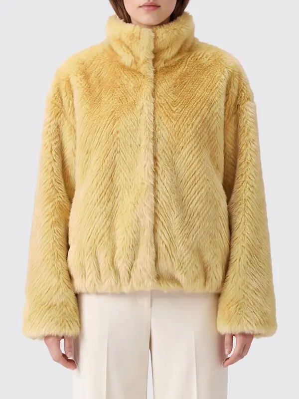 FORTE_FORTE Faux Fur Waistcoat - Platinum
