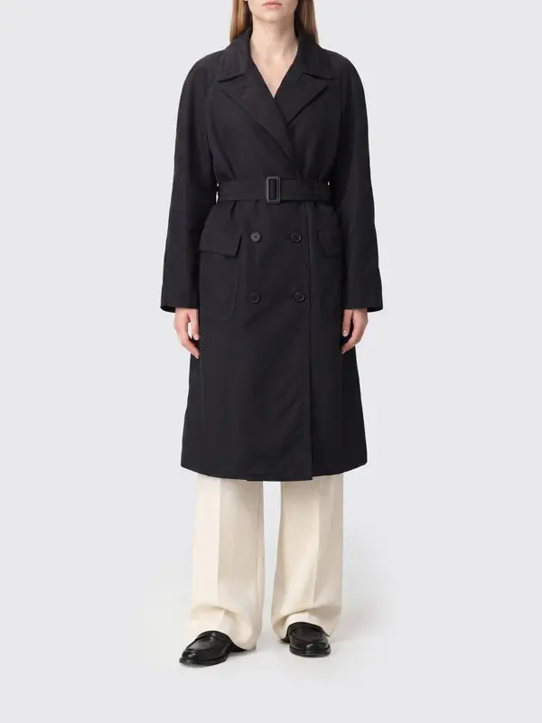 MAISON MARGIELA Double-breasted Trench Coat - Black