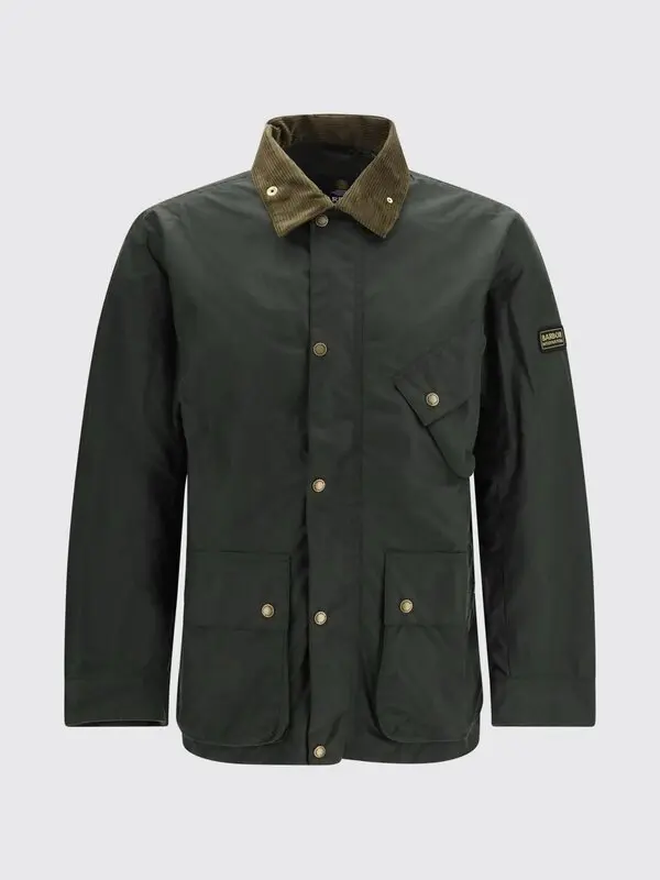 Barbour Waxed Cotton Jacket With Velvet Collar