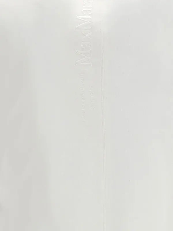 Max Mara Long-sleeved Crew Neck T-shirt In Cotton And Modal Blend - White