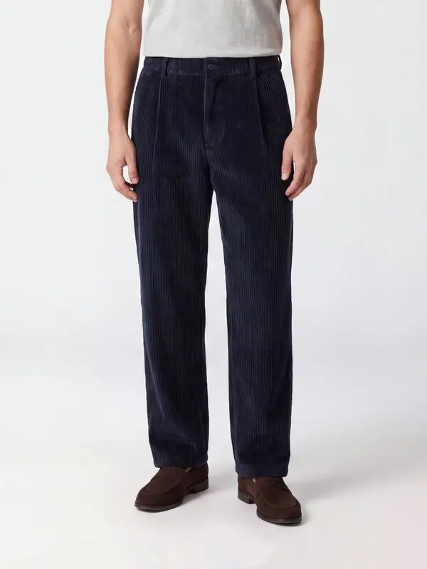 Giorgio Armani Tailored Corduroy Trousers - Charcoal