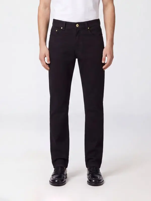 Versace Skinny Fit Stretch Denim Jeans With Medusa Logo