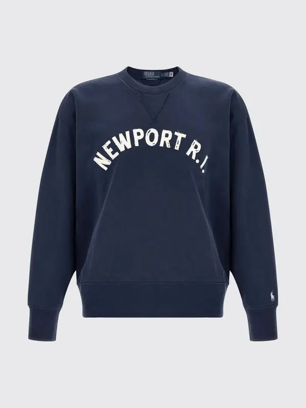 Polo Ralph Lauren Cotton Crewneck Sweatshirt With Contrast Logo Print