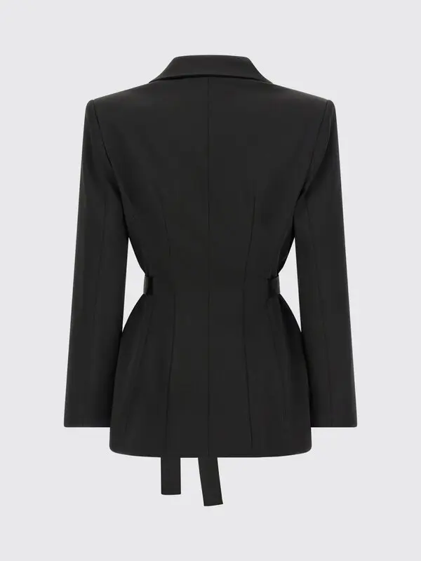 Elisabetta Franchi Peaked Lapel Belted Jacket