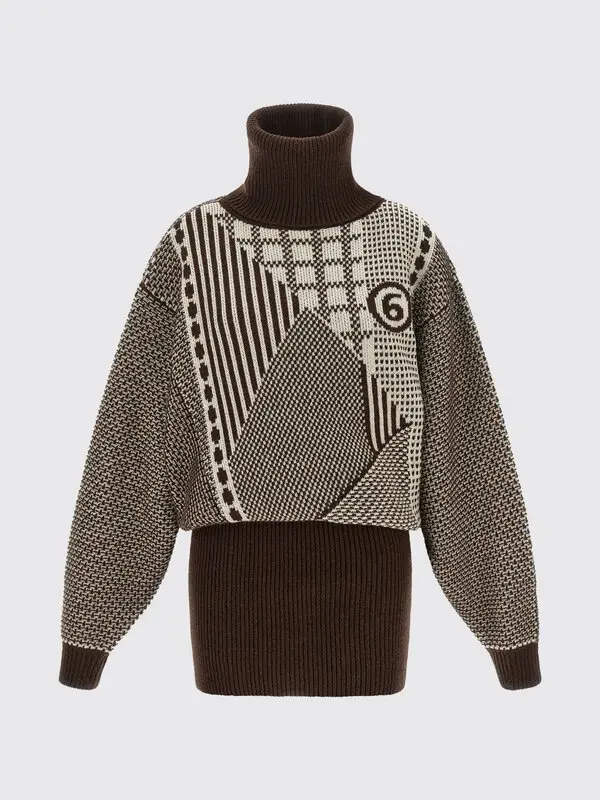 MAISON MARGIELA Geometric Print Knit Dress