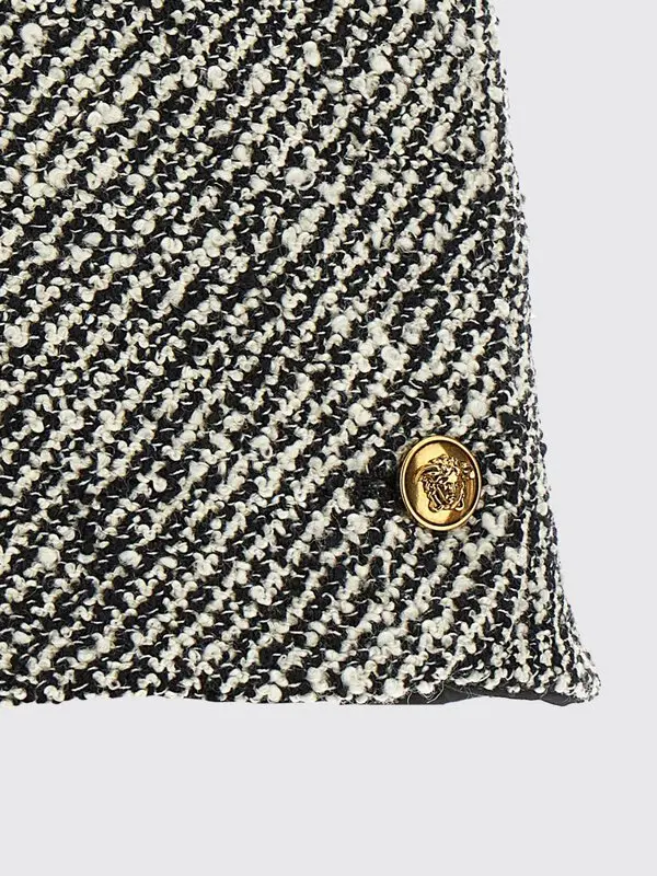 Versace High-waisted Abstract Pattern Tweed Shorts