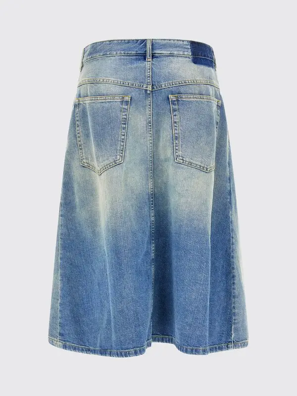 MAISON MARGIELA High-waisted A-line Denim Midi Skirt