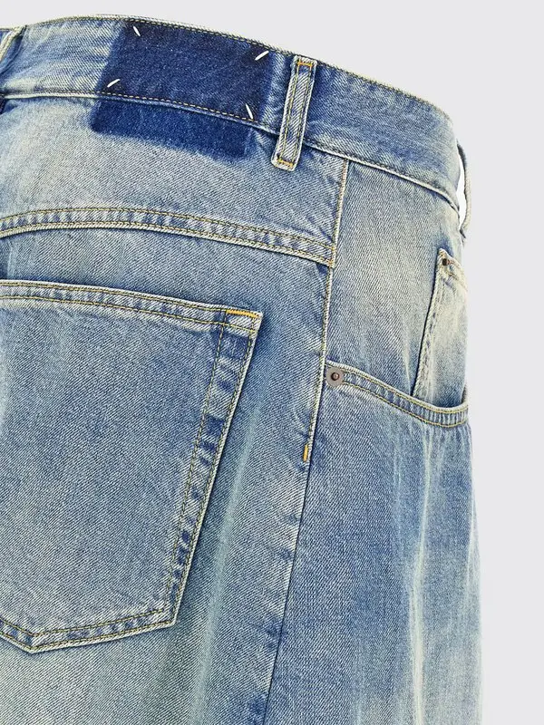 MAISON MARGIELA High-waisted A-line Denim Midi Skirt