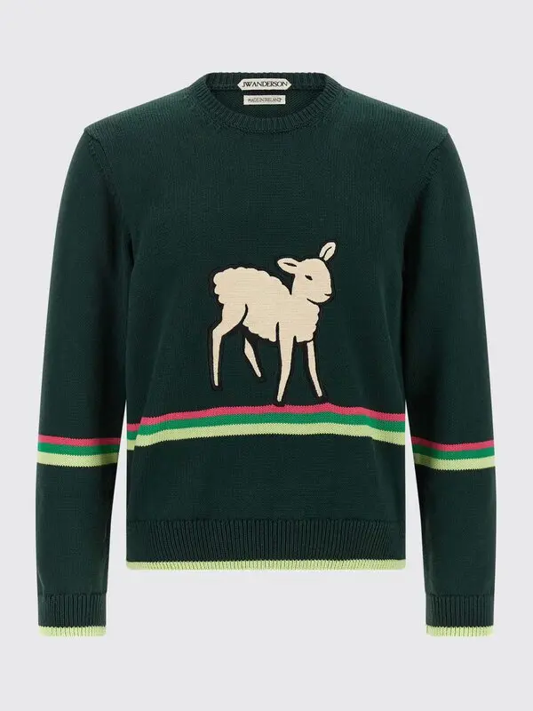 JW Anderson Crew Neck Sheep Applique Sweater