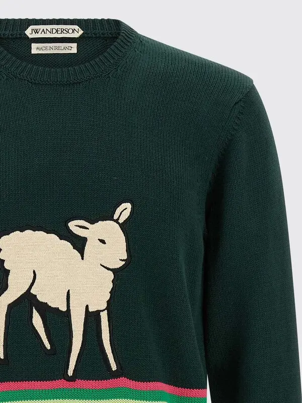 JW Anderson Crew Neck Sheep Applique Sweater