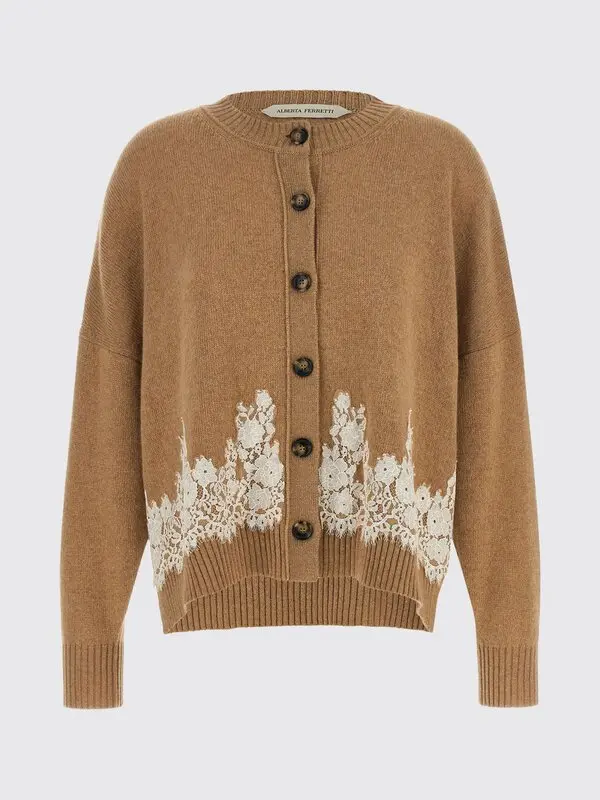 Alberta Ferretti Cardigan With Lace Embellishment