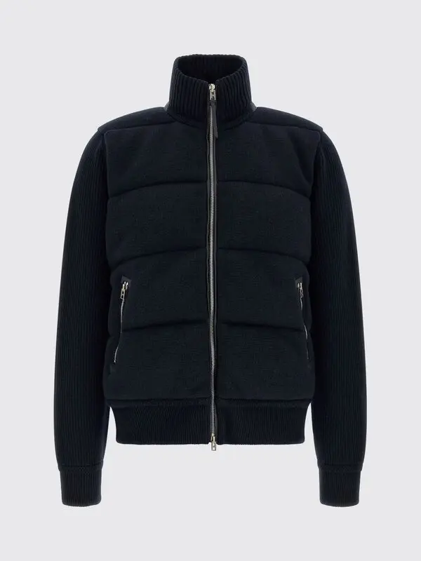 TOM FORD Virgin Wool Cardigan With Quilted And Padded Panels