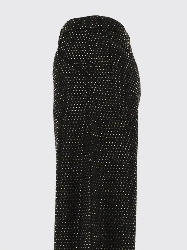Elisabetta Franchi High-waist Baggy Jeans With Rhinestone Embellishments - Black
